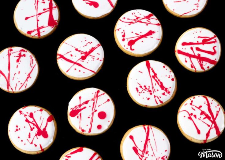 Blood Spatter Halloween Cookies | Kitchen Mason