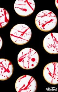 Blood Spatter Halloween Cookies | Kitchen Mason