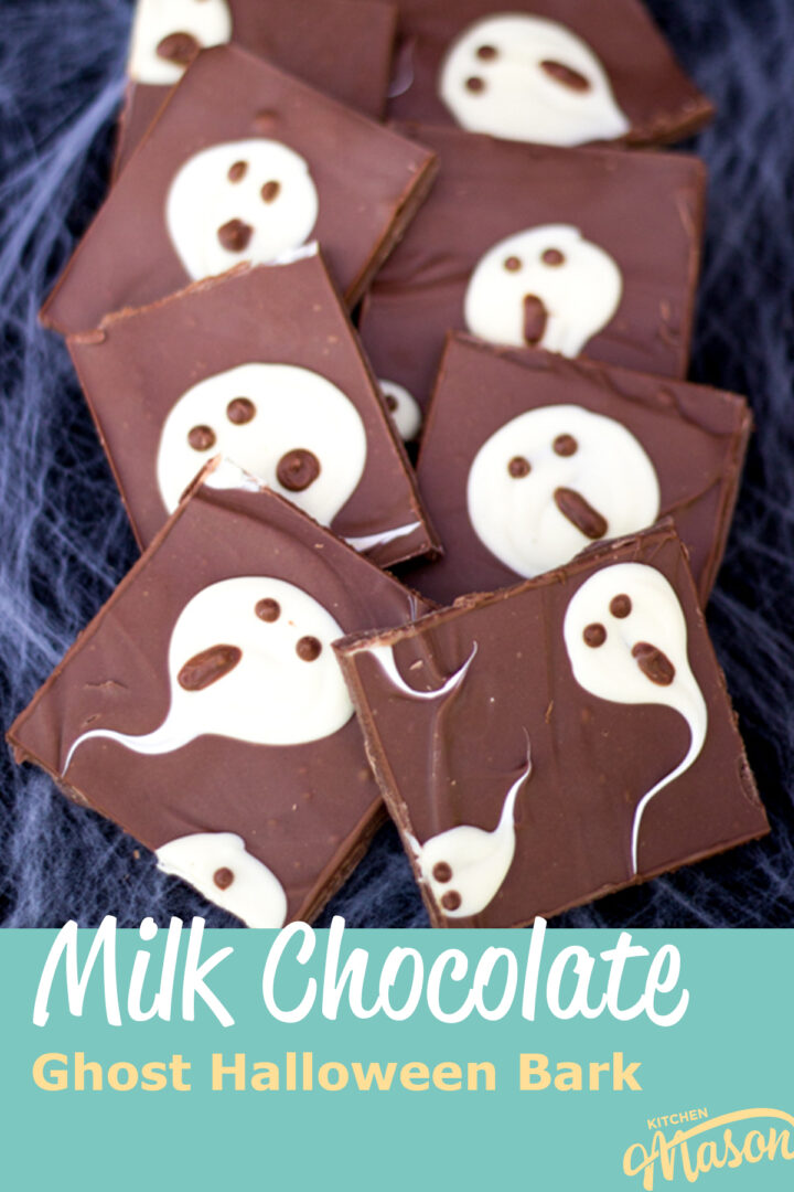 Milk Chocolate Ghost Halloween Bark | Kitchen Mason