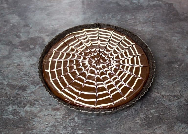 Bloody Spider Web Chocolate Tart Recipe | Kitchen Mason