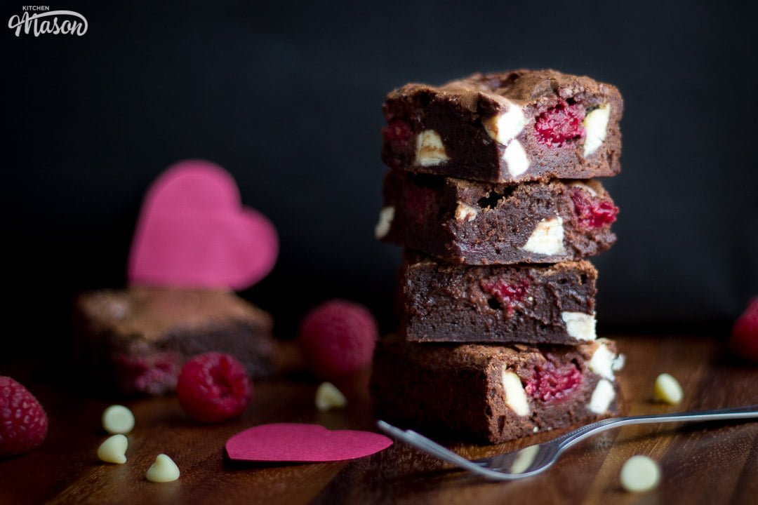 White Chocolate Raspberry Brownies Recipe | Kitchen Mason