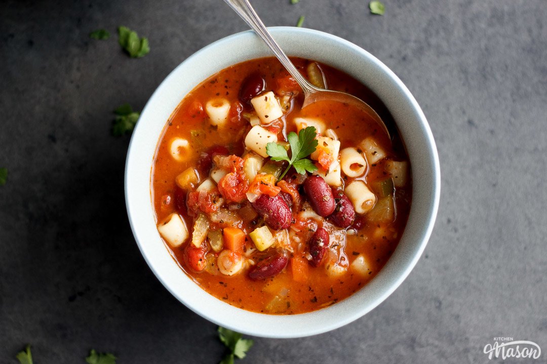 Quick and Easy Minestrone Soup Recipe | Kitchen Mason