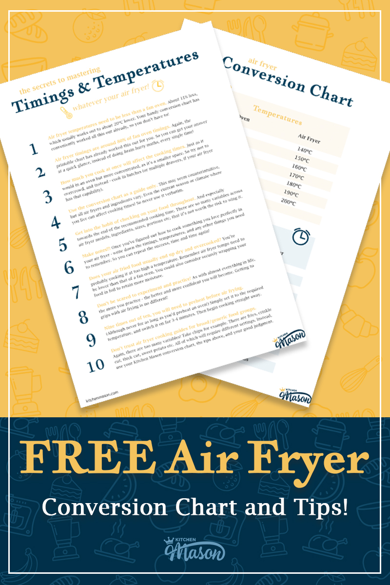 FREE Air Fryer Conversion Chart UK