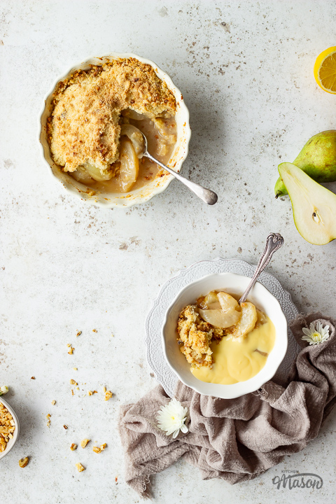 Easy Peasy Warm and Cosy Pear Crumble Recipe